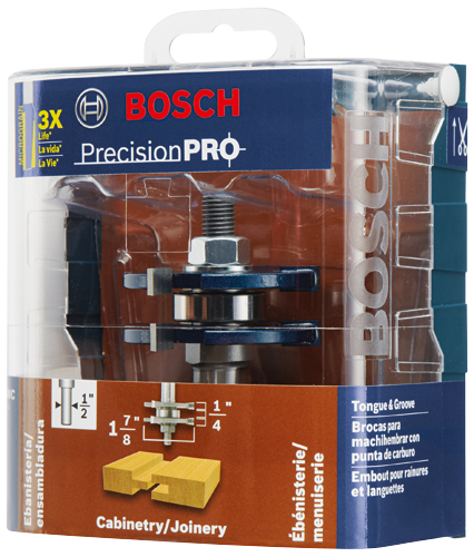 Carbide-Tipped Tongue and Groove Bits - Bosch Professional